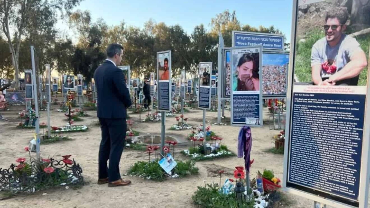 State Department official tours Nova festival memorial grounds - Israel ...