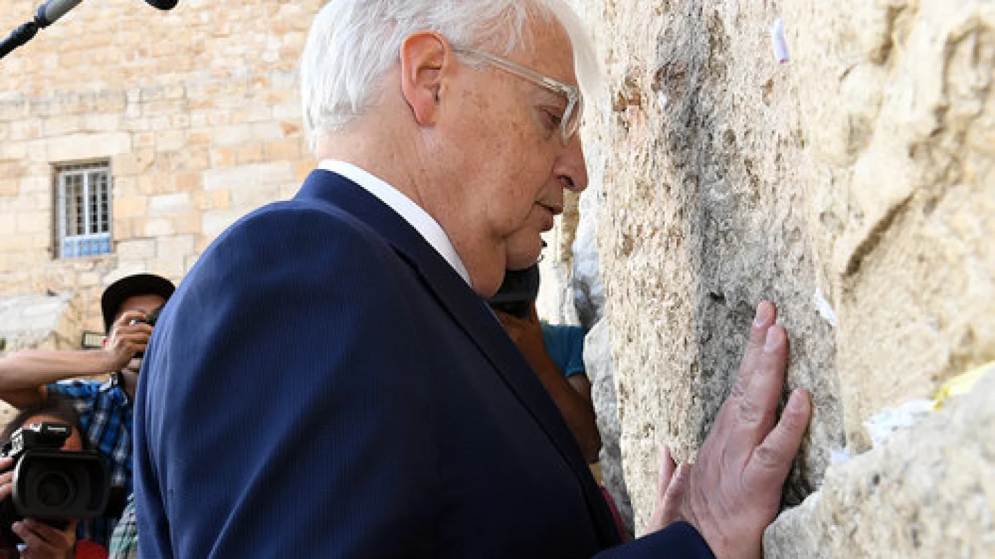 ‘We’re working very hard’ on Mideast peace plan, Ambassador David ...